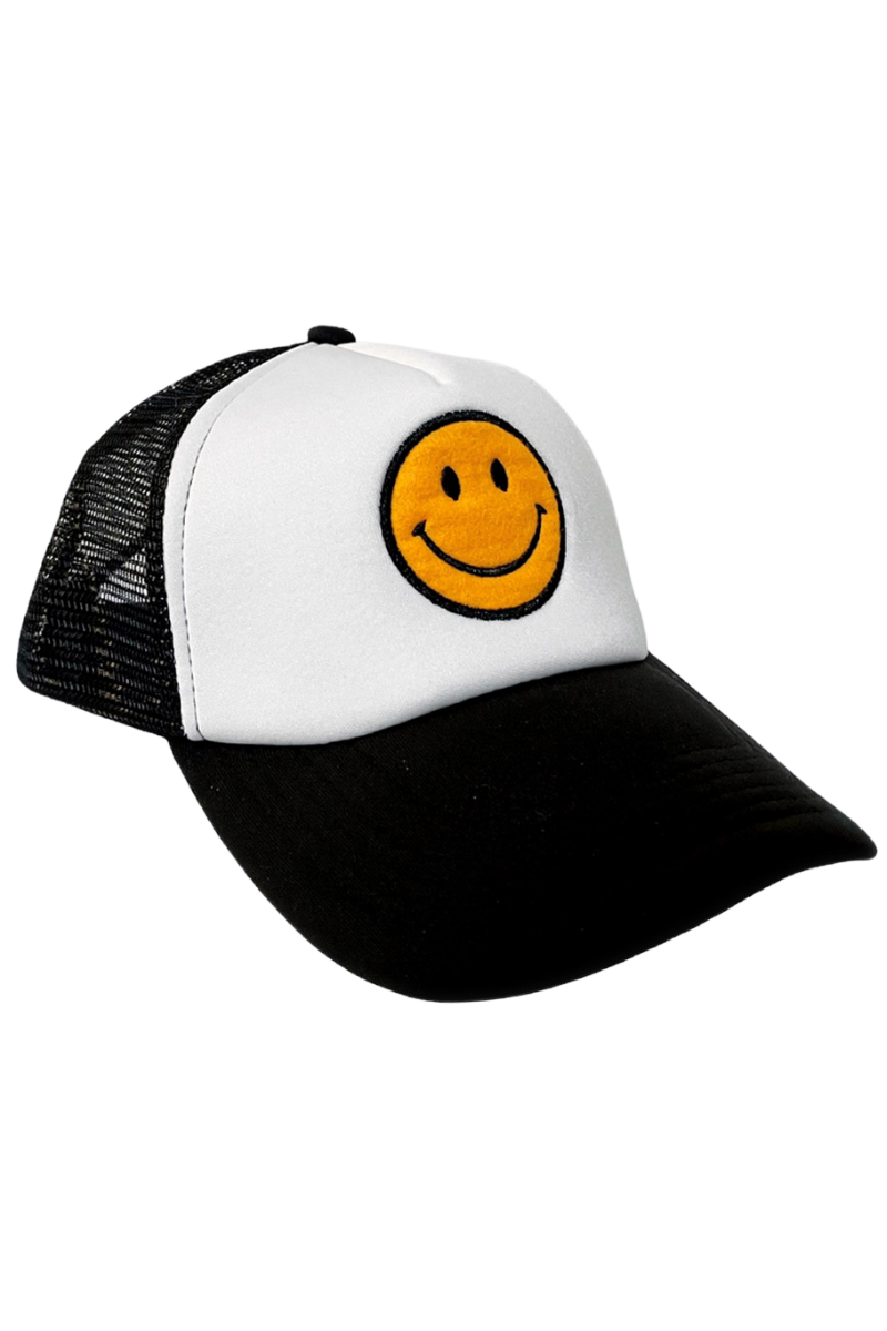 Happy Face Baseball Cap at Leaf Boutique
